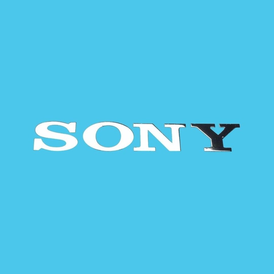 SONY Logo Label Smartphone Sticker Badge Logo Metal Chrome 52mm x 9mm ...