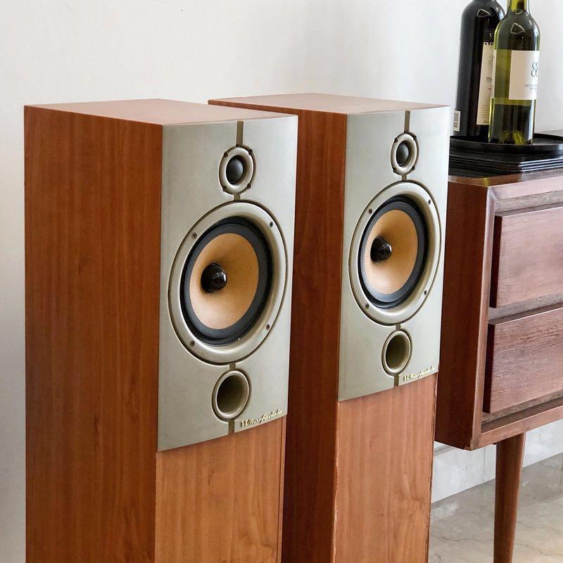 Wharfedale Speakers Diamond 8.3 with spikes Cherry Wood Finish, Audio ...