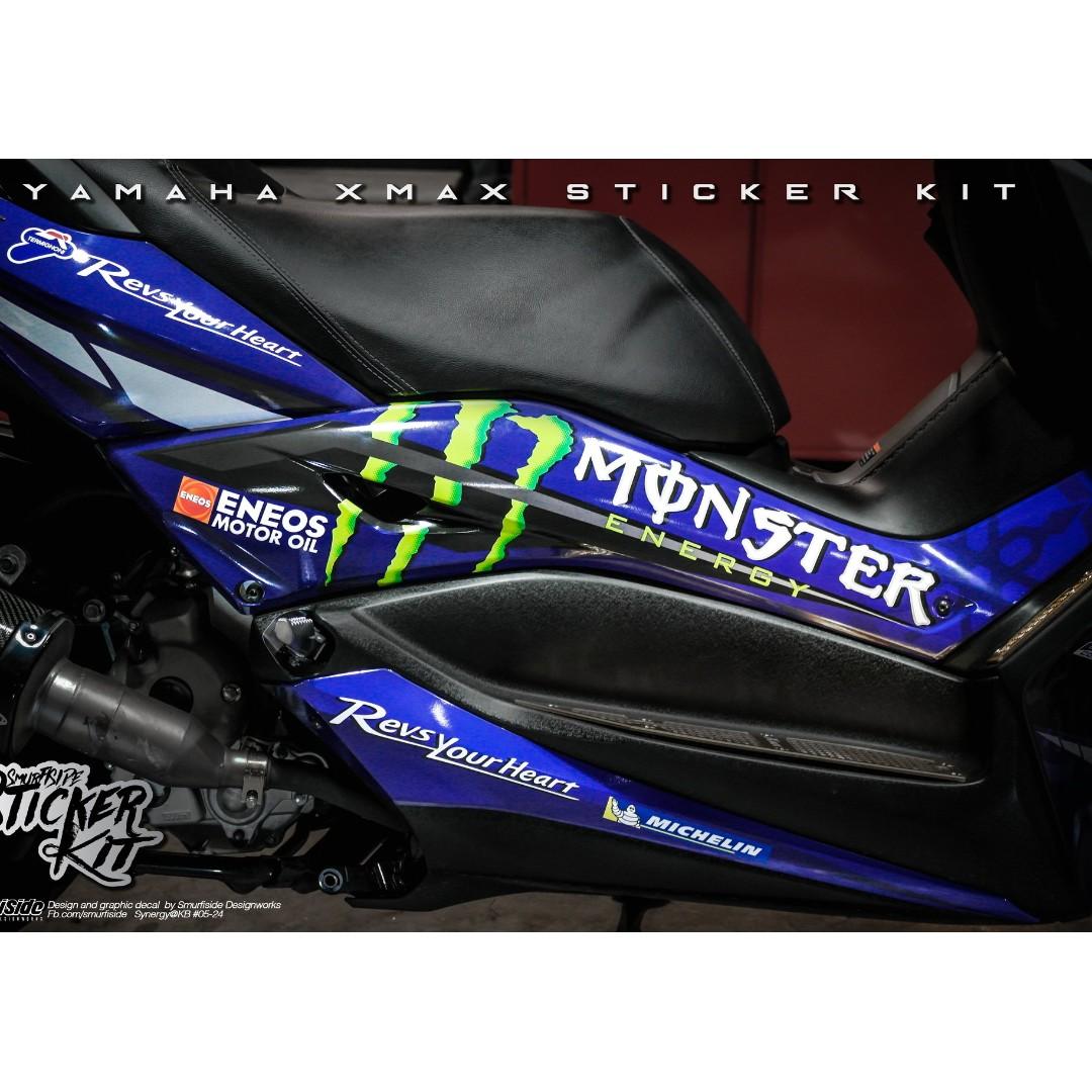 XMAX MONSTER ENERGY STICKER KIT, Motorcycles, Motorcycle Accessories on ...