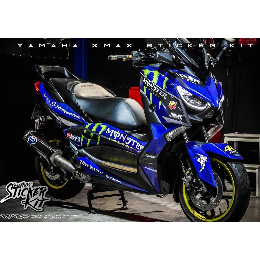 XMAX MONSTER ENERGY STICKER KIT, Motorcycles, Motorcycle Accessories on ...