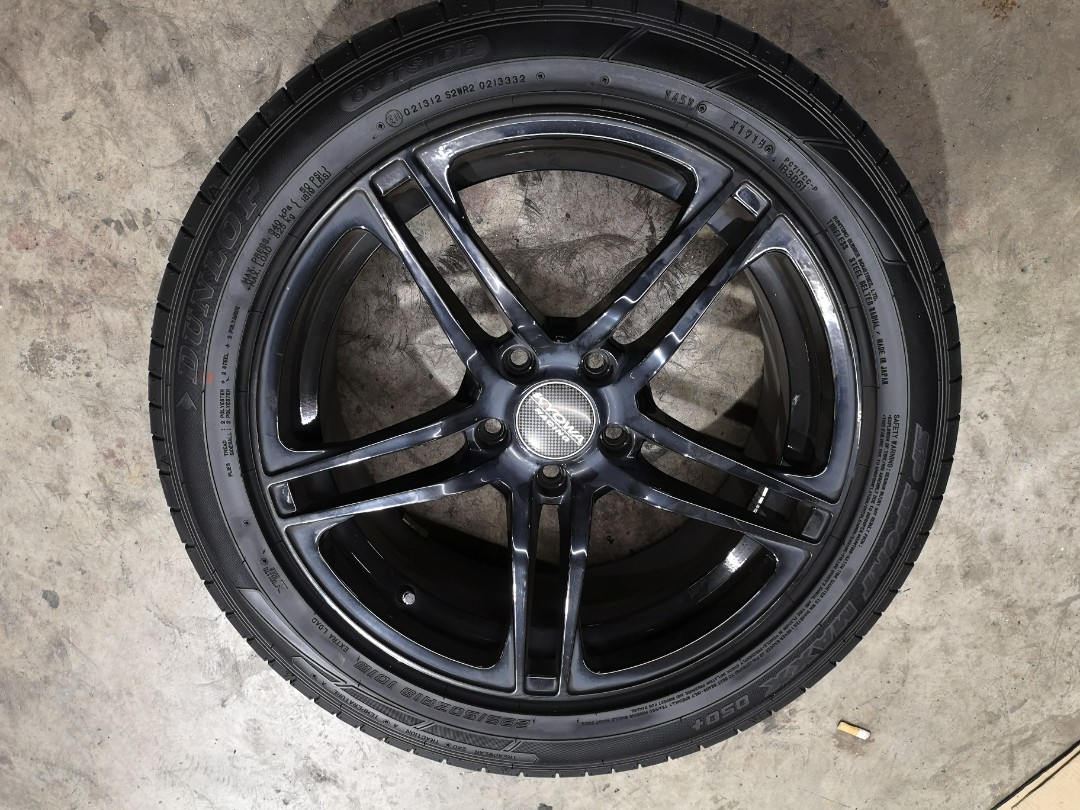 Estima 18' rims and Dunlop sport maxx +050 tyres, Car Accessories ...