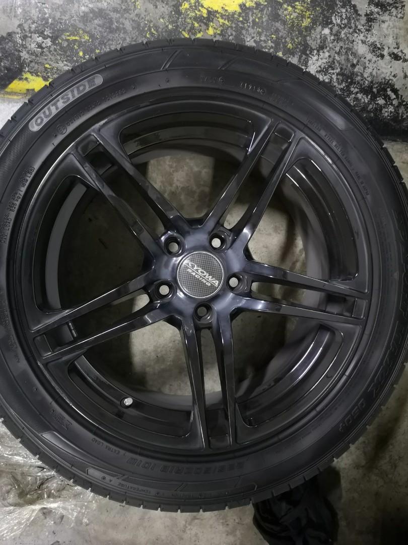 Estima 18' rims and Dunlop sport maxx +050 tyres, Car Accessories ...