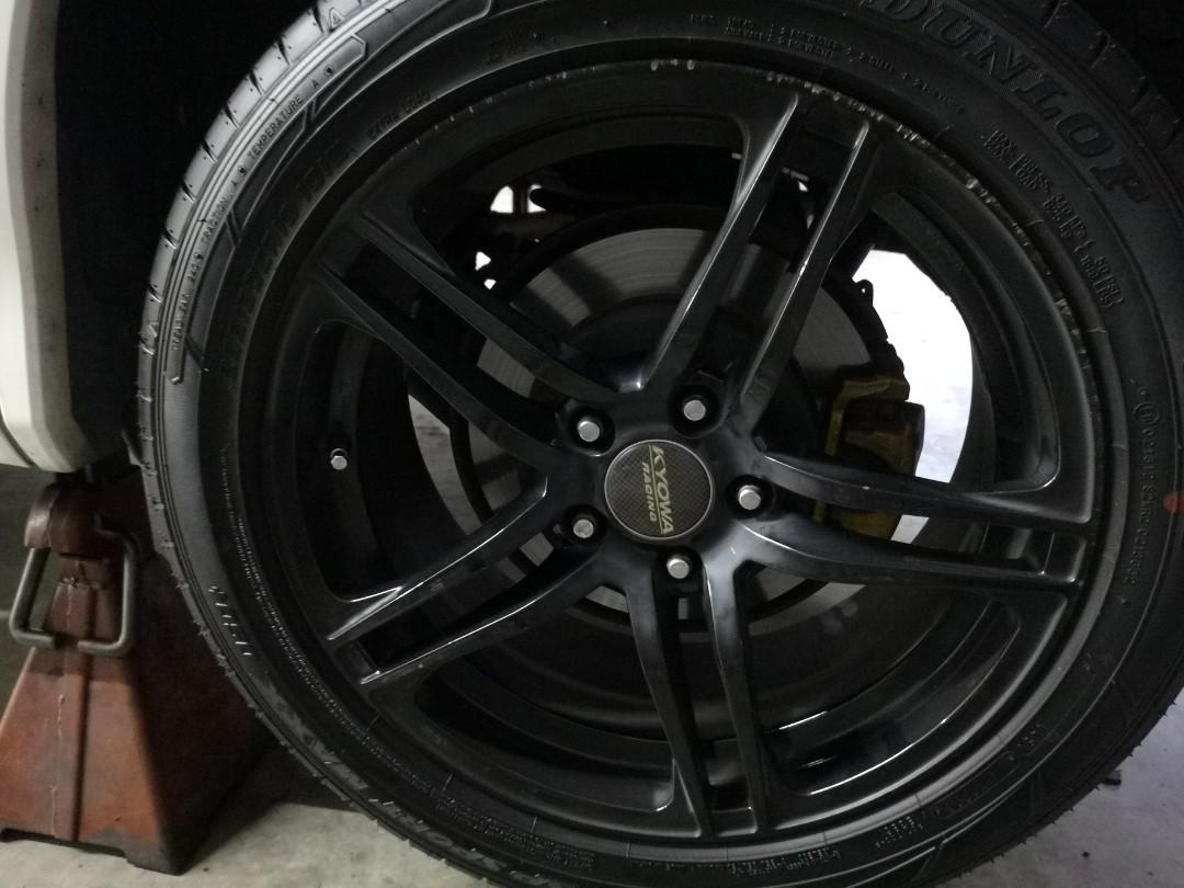 Estima 18' rims and Dunlop sport maxx +050 tyres, Car Accessories ...