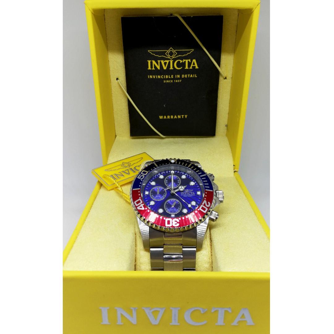 Invicta Pro Diver 1771 Chronograph Pepsi red blue dial watch, Mobile ...