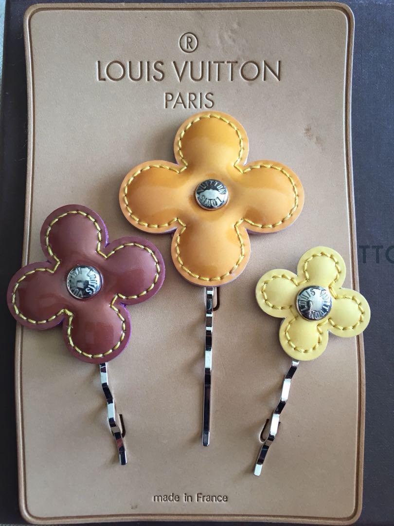 Authentic Louis Vuitton Valletta Fleurs Hair Pins, Women's Fashion ...