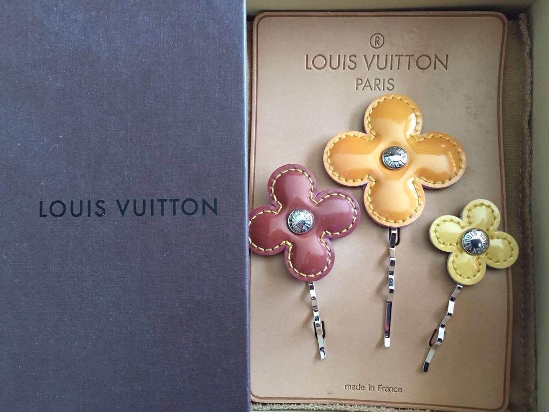 Authentic Louis Vuitton Valletta Fleurs Hair Pins, Women's Fashion ...