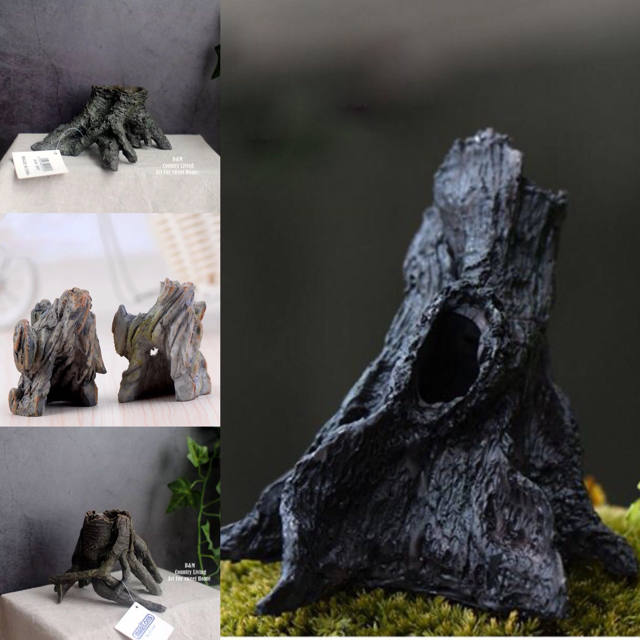 Micro Landscaping: Miniature Terrarium/ Tree Trunk/ Artificial Rock ...