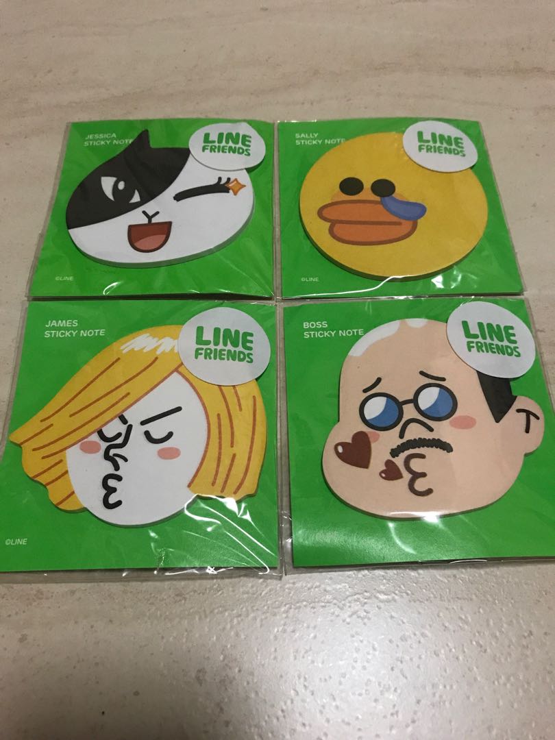 (NEW) LINE FRIENDS STICKY NOTE, Hobbies & Toys, Stationery & Craft ...