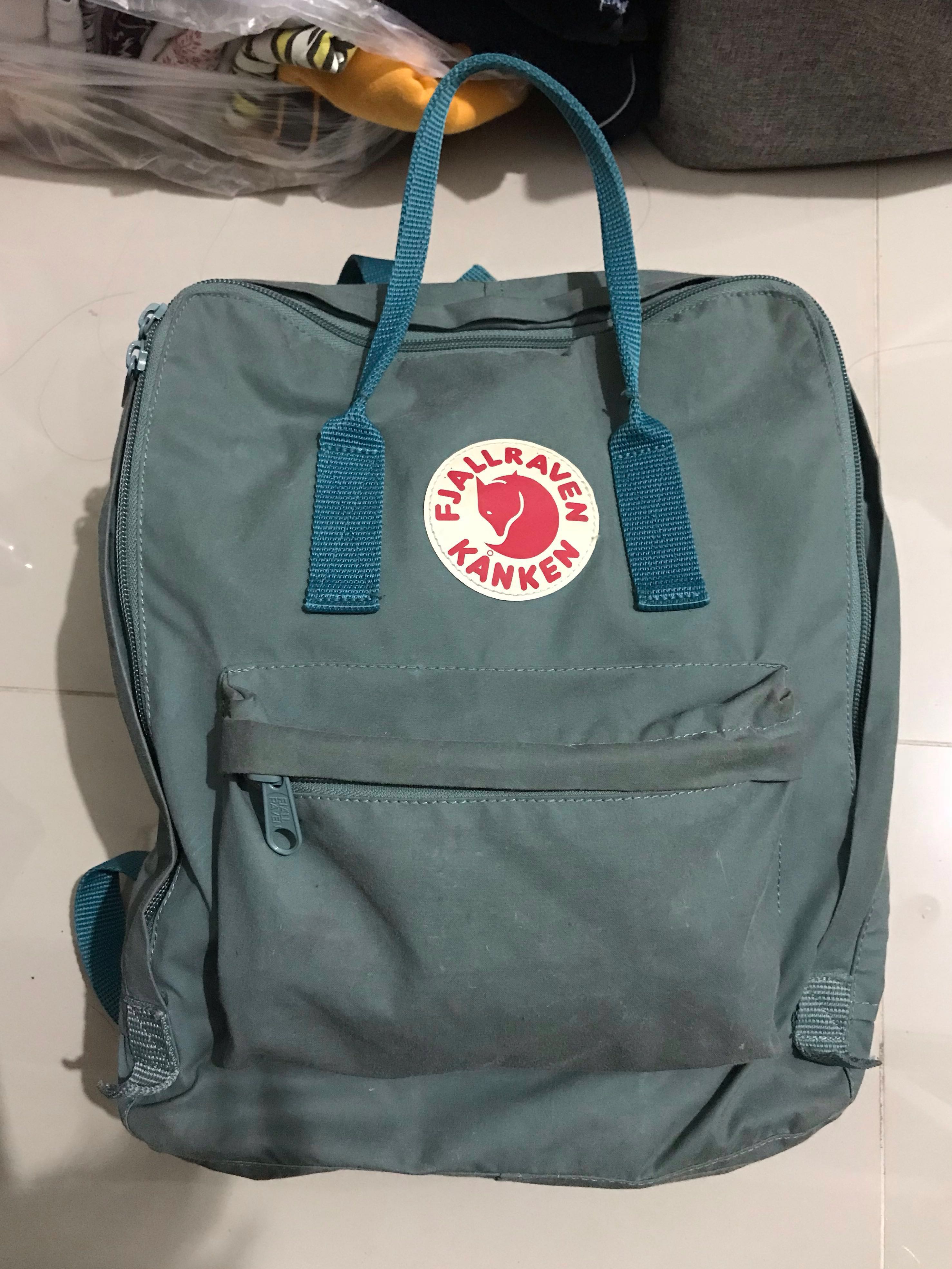 AUTHENTIC Fjall Raven Kanken Frost Green, Women's Fashion, Bags ...