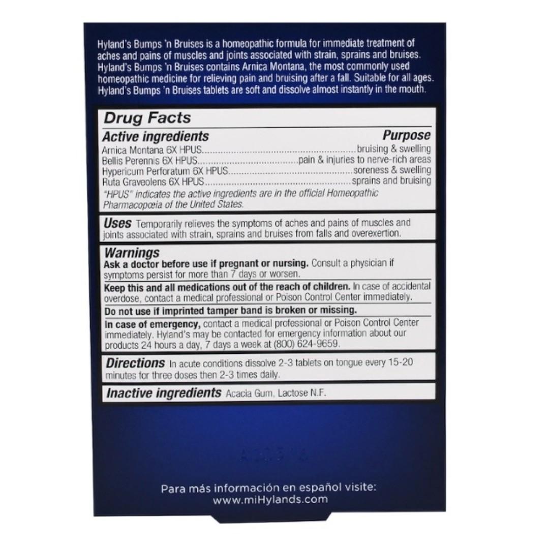 Hyland's 4kids Bumps 'n Bruises with Arnica, 125 Quick-Dissolving ...