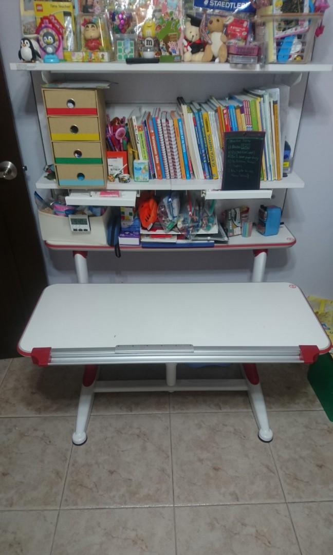 Impact Ergonomic Table and Chair w Adjustable Height Shelves, Furniture ...