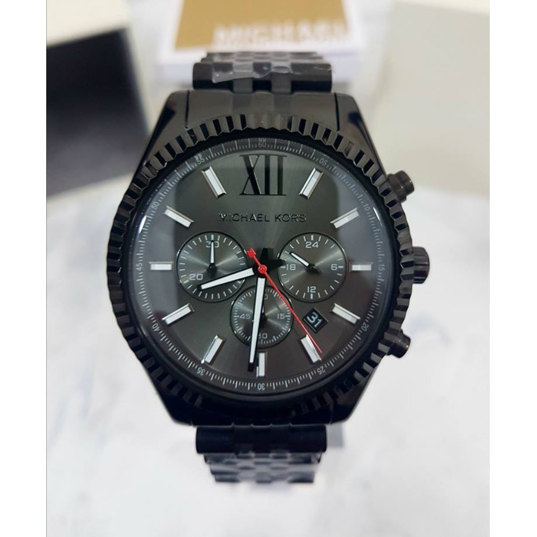 Michael Kors Black-plated Men's Watch - MK8320, Men's Fashion, Watches ...