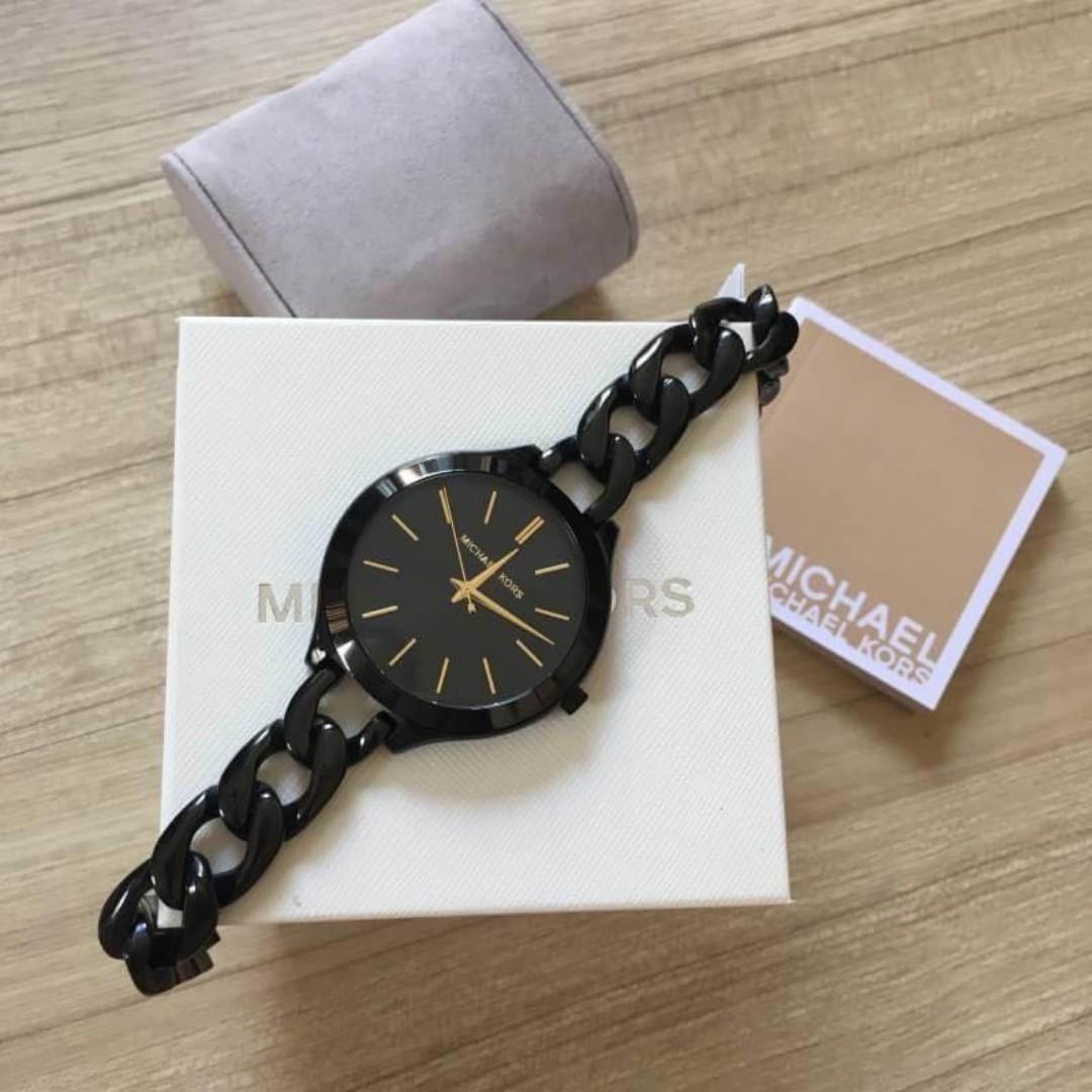 Michael Kors Slim Runway Black Women's Watch - MK3317, Women's Fashion ...