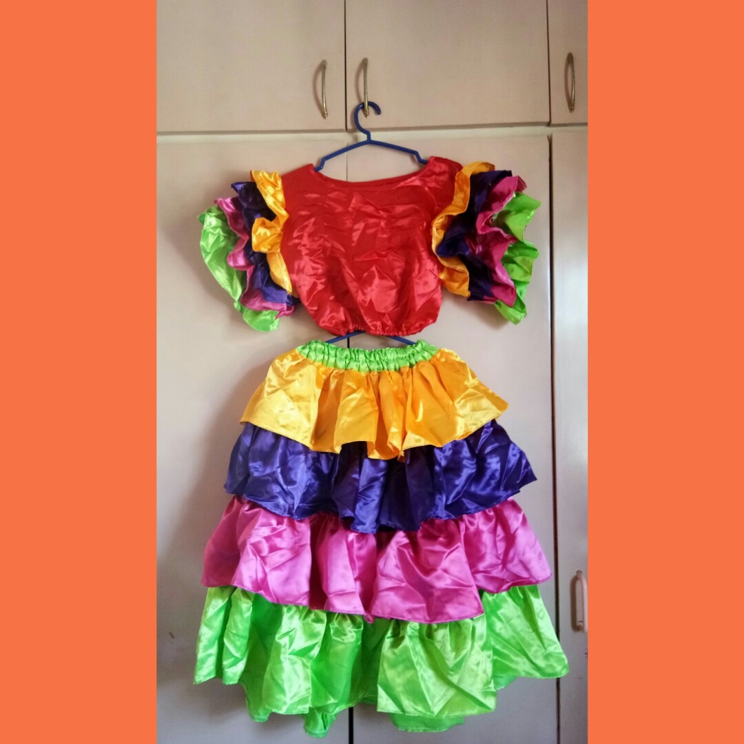 Miss Brazilian ruffled Costume, Women's Fashion, Dresses & Sets ...