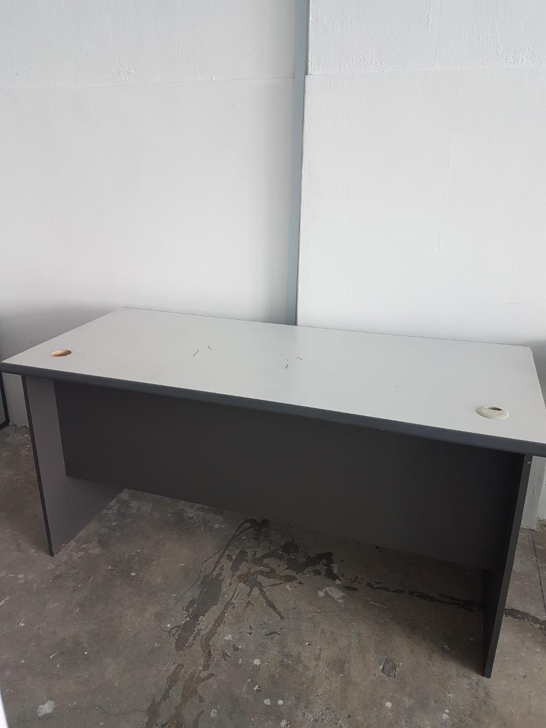 Office Table grey, Furniture & Home Living, Furniture, Tables & Sets on ...