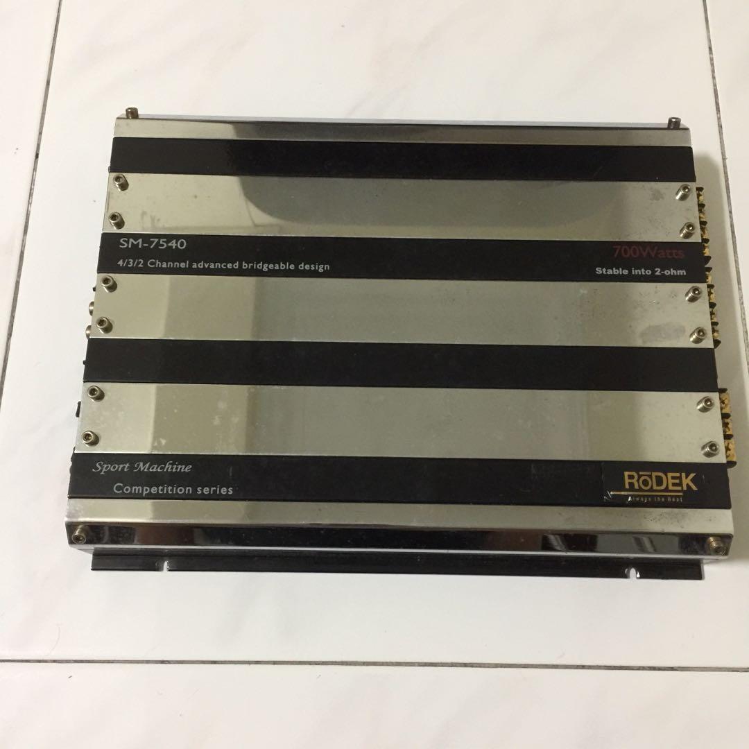 4 Channels + 2 Channels Rodek Amplifier + 12” Subwoofer, Car ...