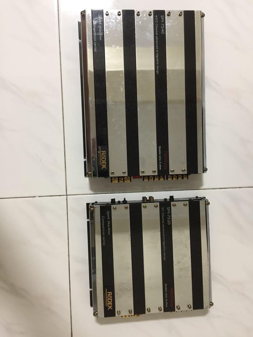 4 Channels + 2 Channels Rodek Amplifier + 12” Subwoofer, Car ...