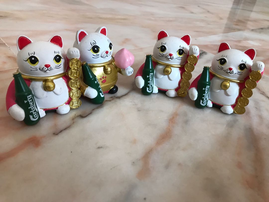 4 Fortune cats - carlsberg (limited edition), Hobbies & Toys, Toys ...