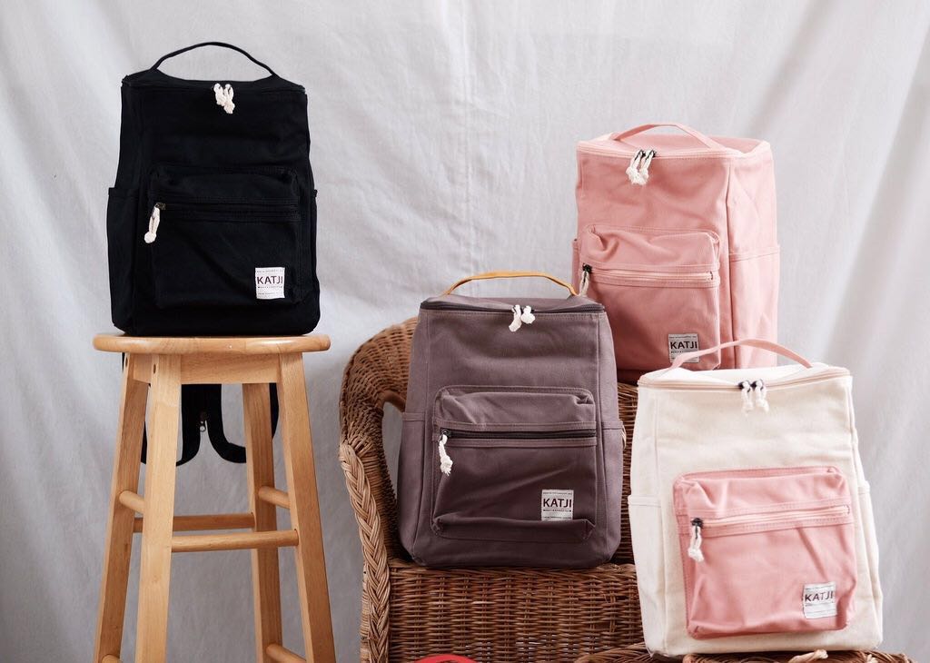 BEAM BUCKET BAG: WHITE AND PINK COLOUR, Men's Fashion, Bags, Backpacks ...