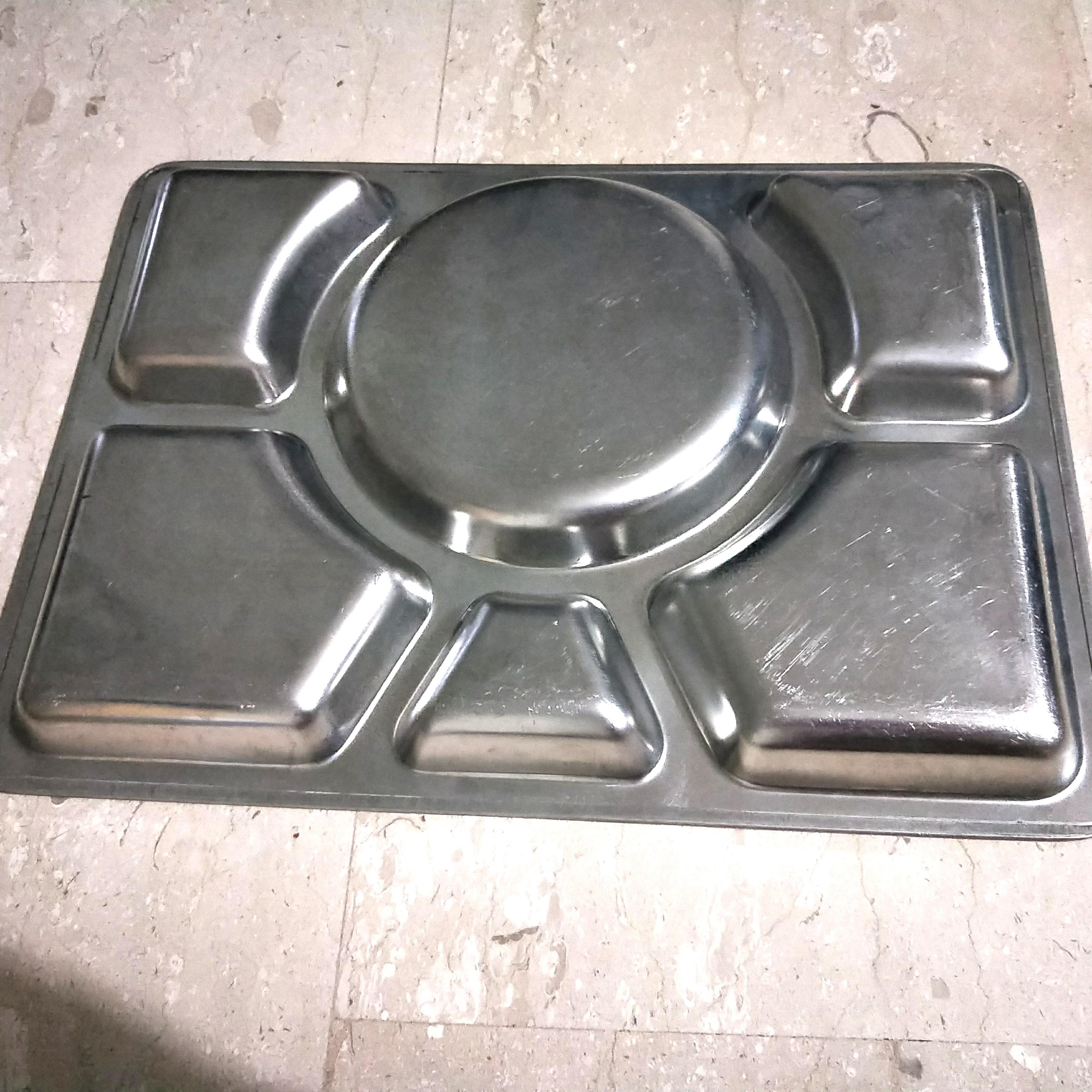 BN Stainless Steel 6 Compartment Serving Tray, Furniture & Home Living ...