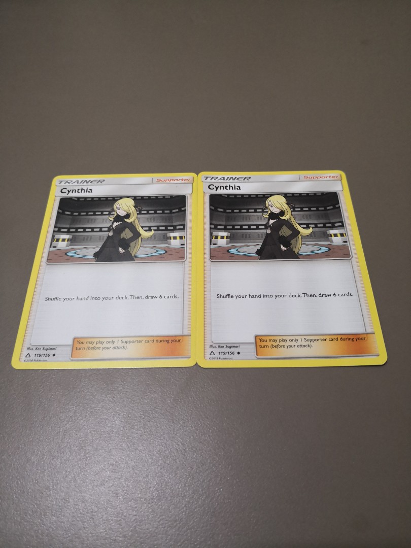 Cynthia Supporter Pokemon Trading Card Game TCG Deck Staple, Hobbies ...