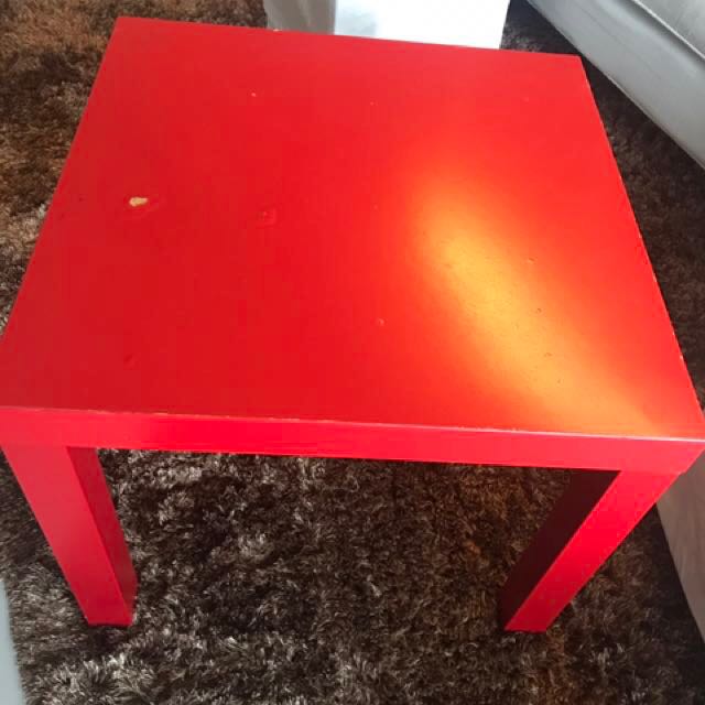 IKEA red coffee Table, Furniture & Home Living, Furniture, Tables ...