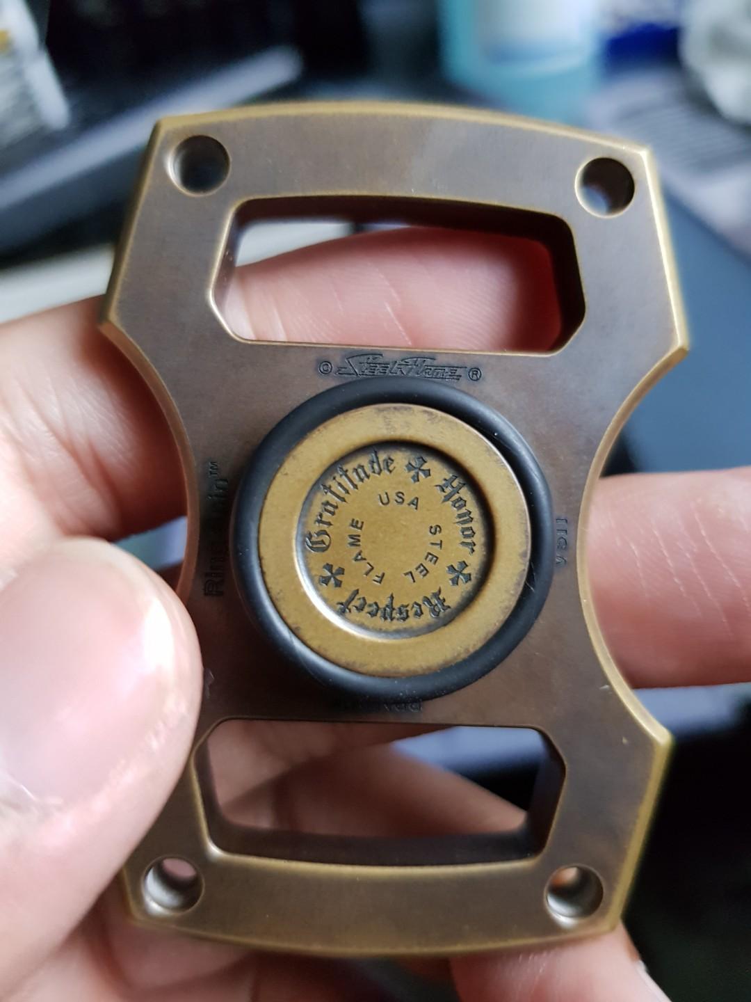 Lucas Burnley x Steel Flame Brass Cypop Fidget Spinner. Includes a Rose ...