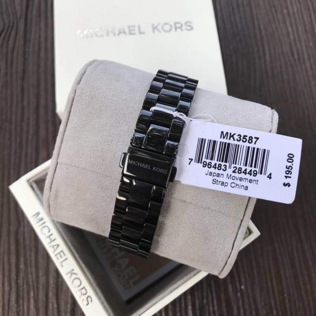 Michael Kors Slim Runway Black Dial Women's Watch - MK3587, Women's ...