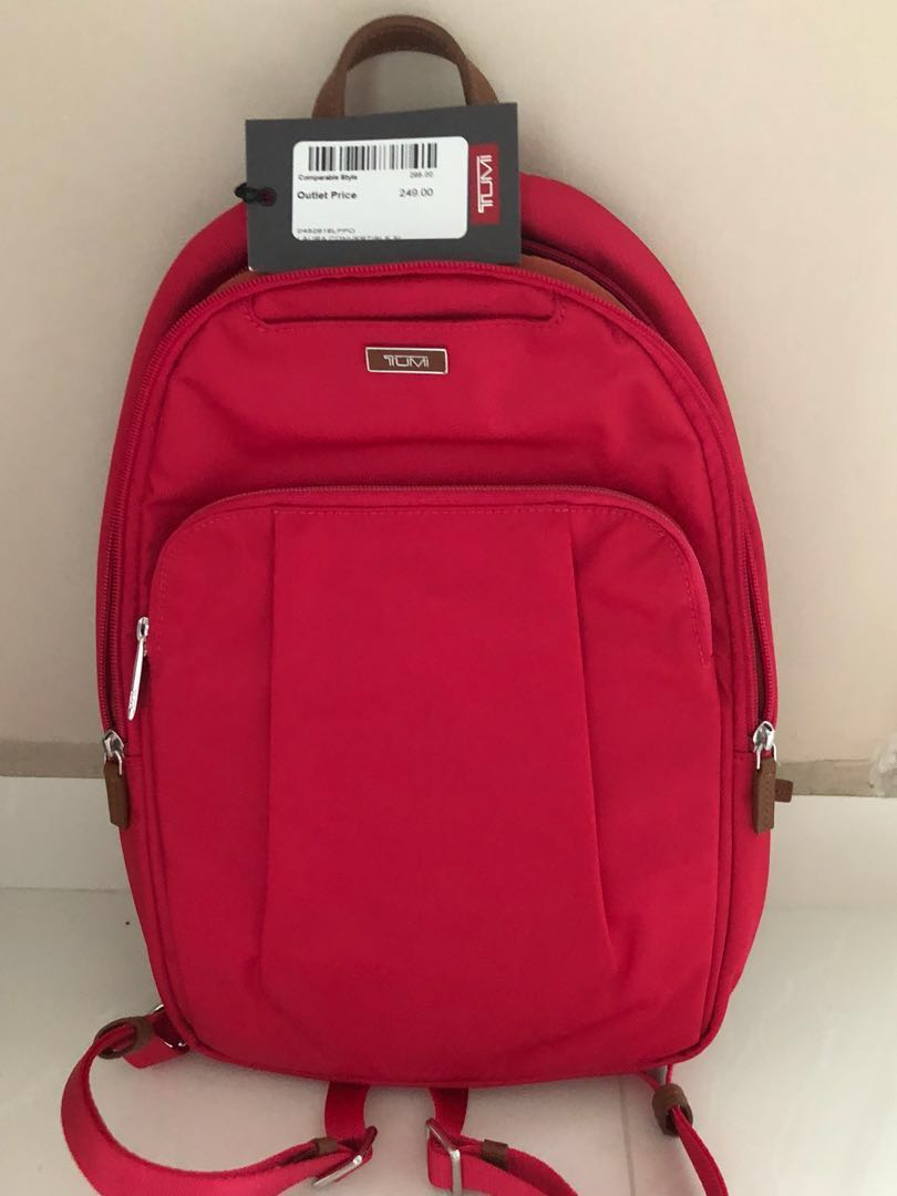 New Red Colour Tumi Convertible Backpack/Sling Bag, Women's Fashion ...