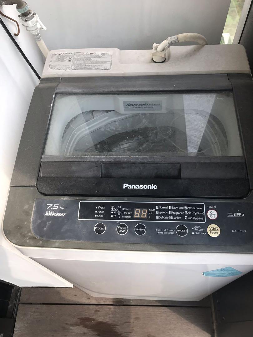 Panasonic Washing Machine, Home Appliances, Cleaning & Laundry on Carousell