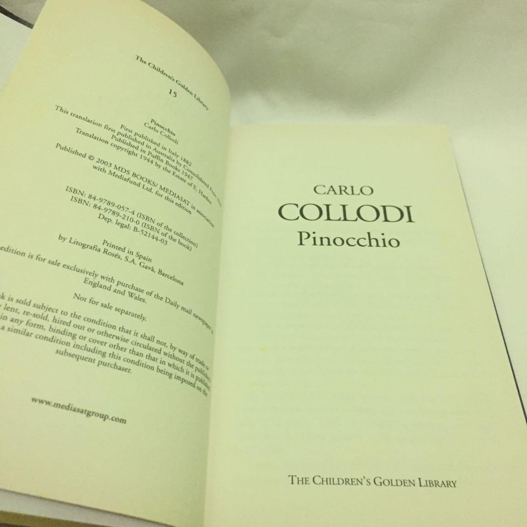 Pinocchio - Carlo Collodi - Pinokio, Buku & Alat Tulis, Buku Anak-Anak ...
