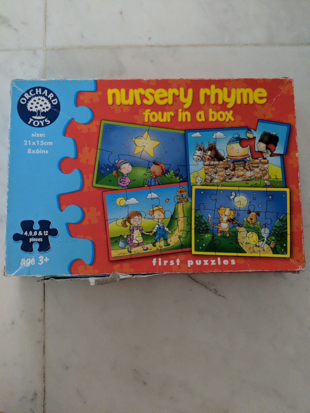 Preloved orchard toys nursery rhyme four in a box puzzle, Hobbies ...