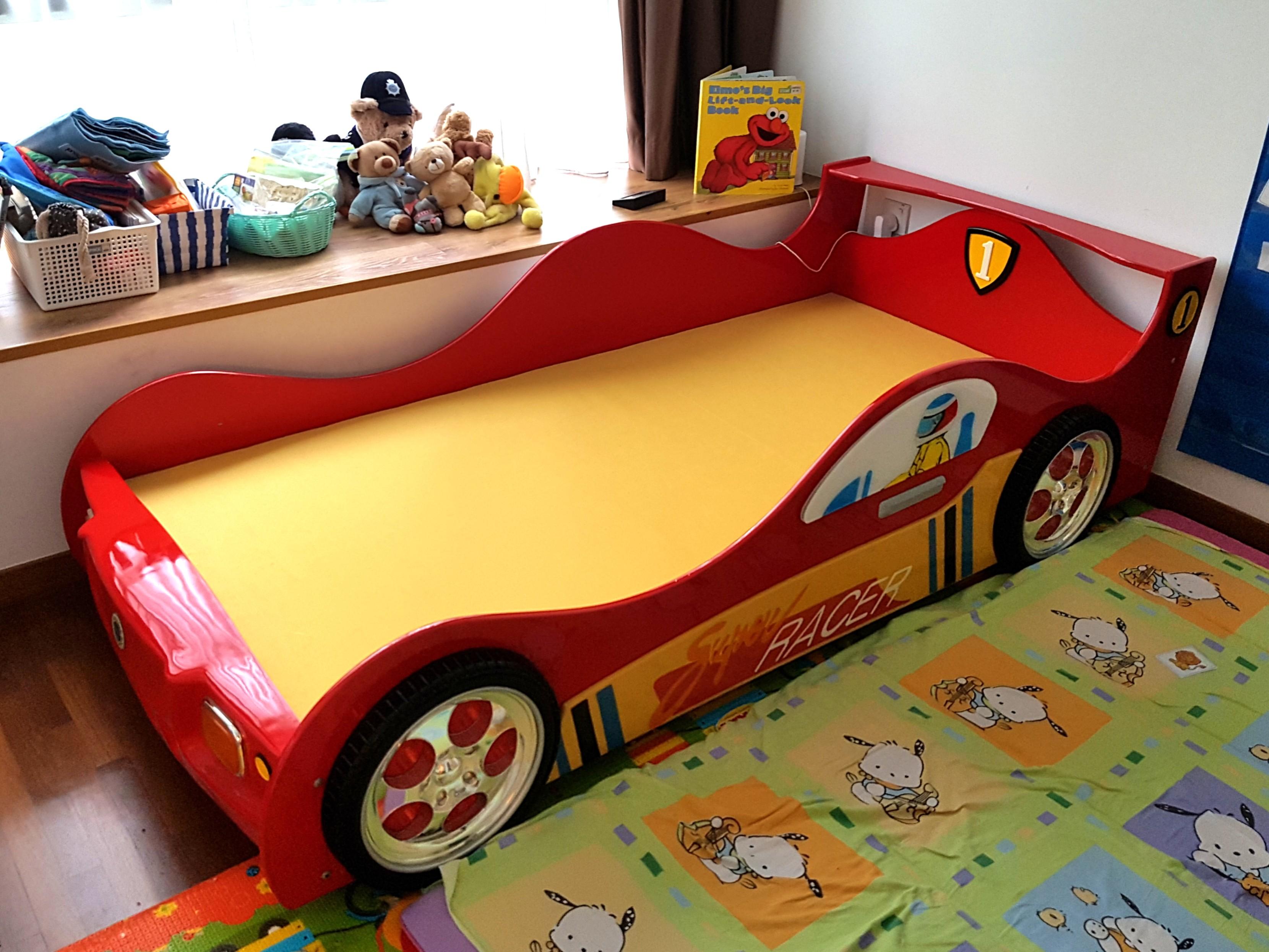 Race car bed, Furniture & Home Living, Furniture, Bed Frames ...