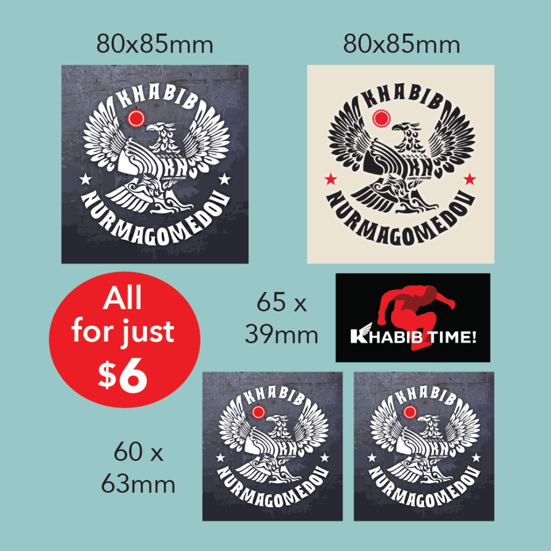 UFC Stickers 2 - Khabib Nurmagomedov. Khabib Time. UFC 229 Champion. 5 ...