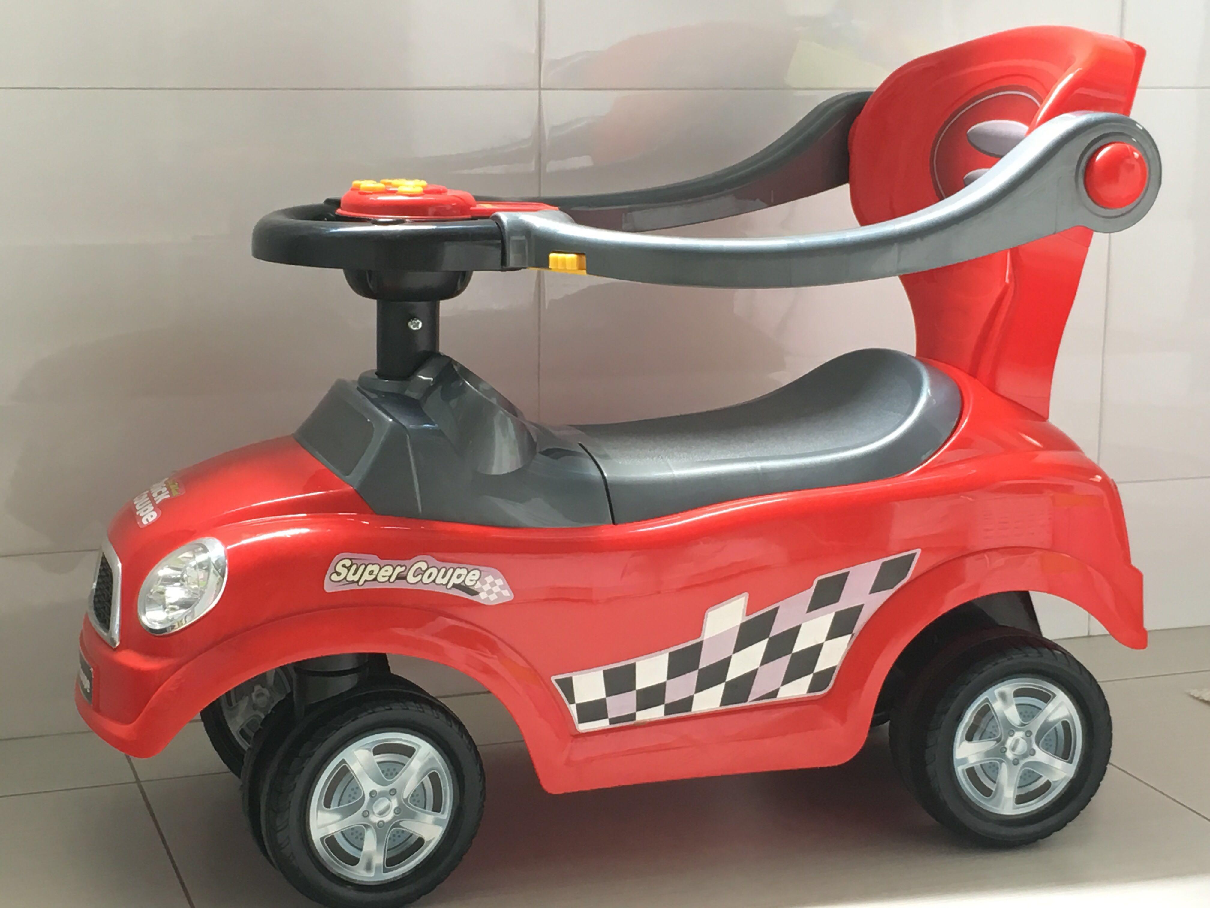 3-in-1 Easy Wheel Ride-On Electronic Car Quick Coupe Red, Babies & Kids ...