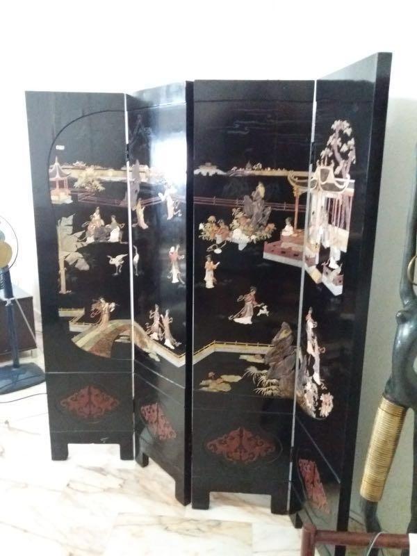 Antique Ping Feng Divider, Furniture & Home Living, Home Decor, Vases ...