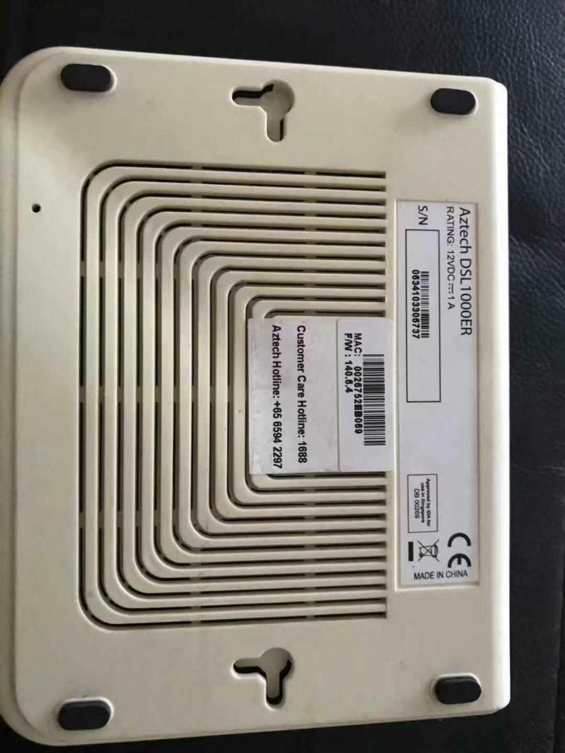 Aztech DSL 1000er modem router, Computers & Tech, Parts & Accessories ...