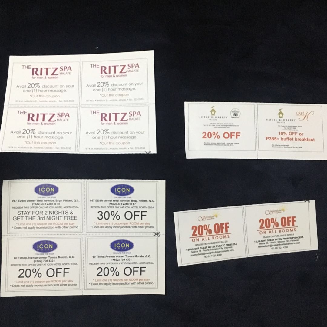 BUNDLE: Manila Hotels & Spa Discount Vouchers, Tickets & Vouchers ...
