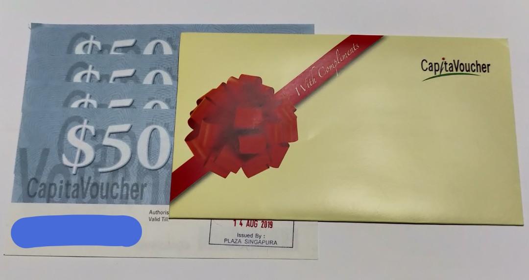 4 X $50 Capitaland gift vouchers (Capitavoucher), Tickets & Vouchers ...