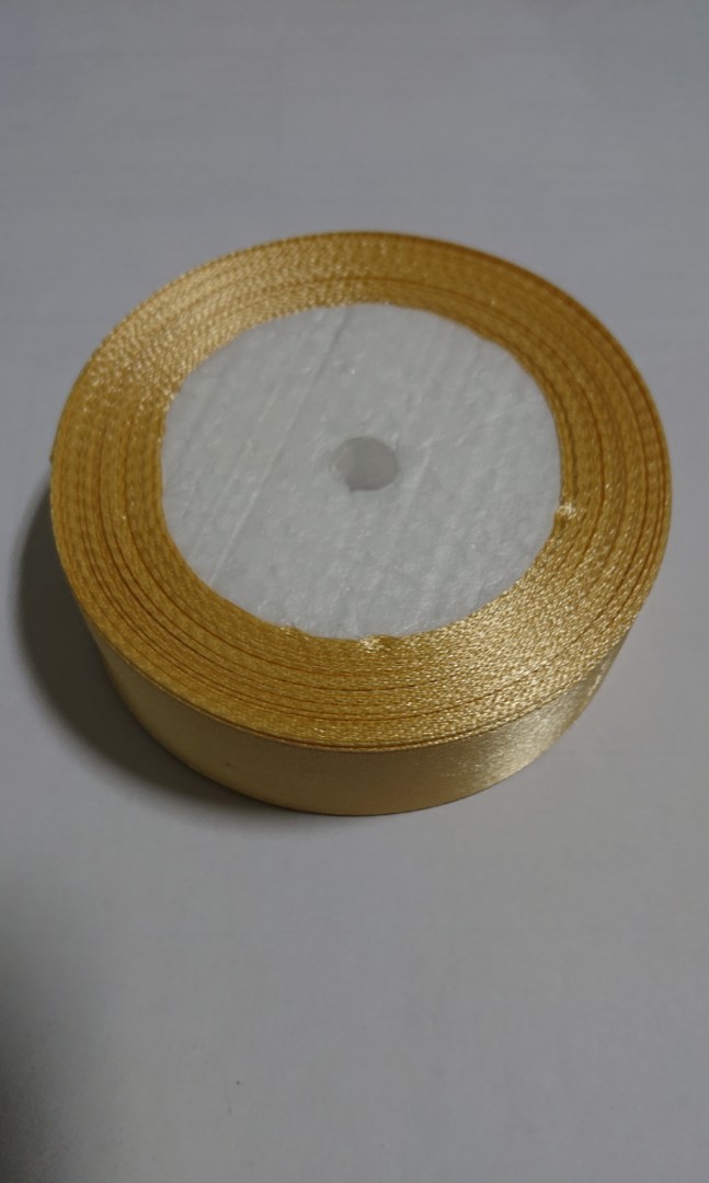 Light-Gold Satin Ribbon, Design & Craft, Craft Supplies & Tools on ...