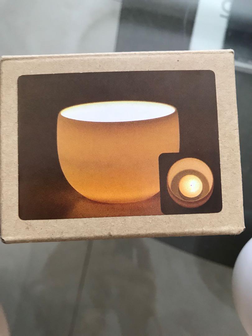 Muji Porcelain Candle with free 12 fragrance candle sets, Furniture ...