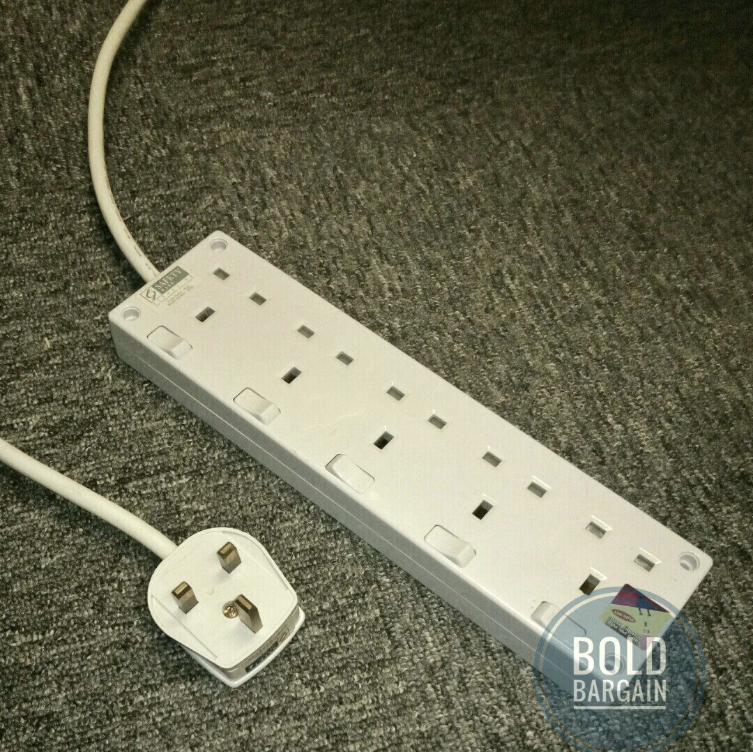 NCE 5 Outlet Plug Extension with 2.8 Meter Cord, TV & Home Appliances ...