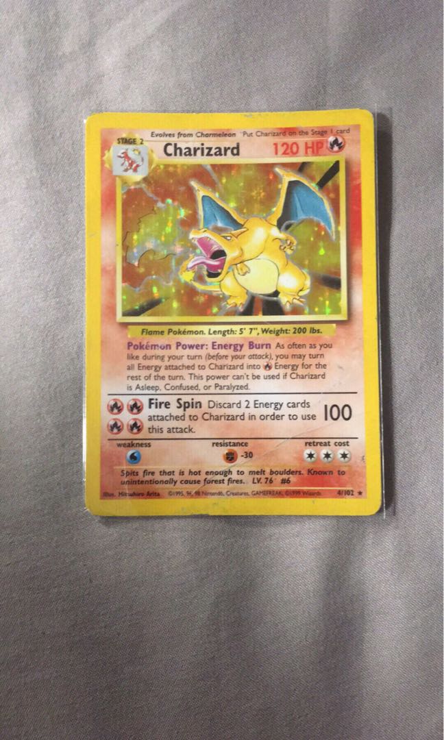 Pokemon Charizard base set, Toys & Games, Board Games & Cards on Carousell