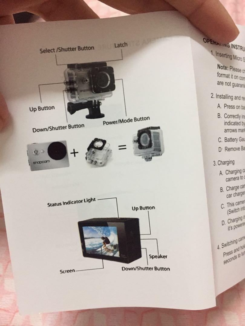 Snapcam Action Camera Complete Brandnew, Photography, Video Cameras on ...