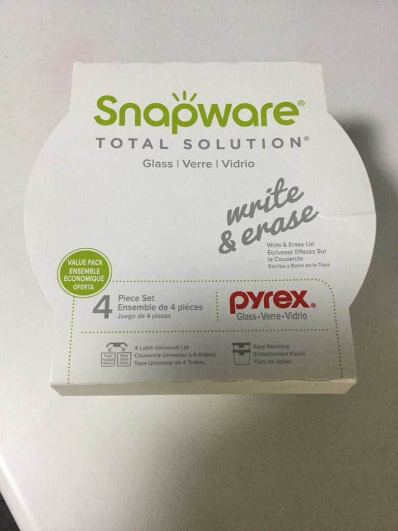 Snapware glass total solution, Home Appliances, Kitchenware on Carousell
