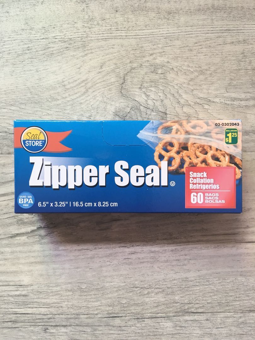 Zipper Seal Resealable Snack Bags, Furniture & Home Living, Kitchenware ...