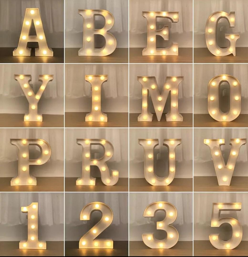 Alphabet Lights - O, N and E, Furniture & Home Living, Home Decor ...