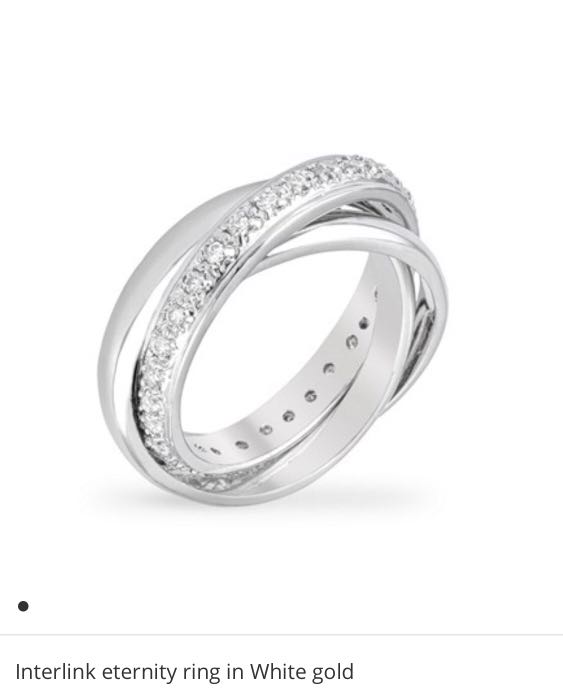 BN Interlink Eternity Ring In White Gold, Women's Fashion, Jewelry & Organisers, Rings on Carousell