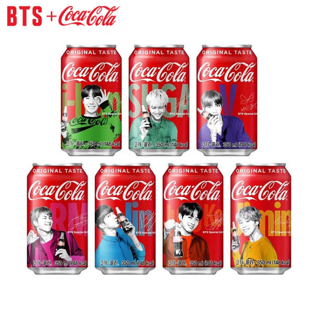 BTS Coca cola Coke Cans, Hobbies & Toys, Memorabilia & Collectibles ...