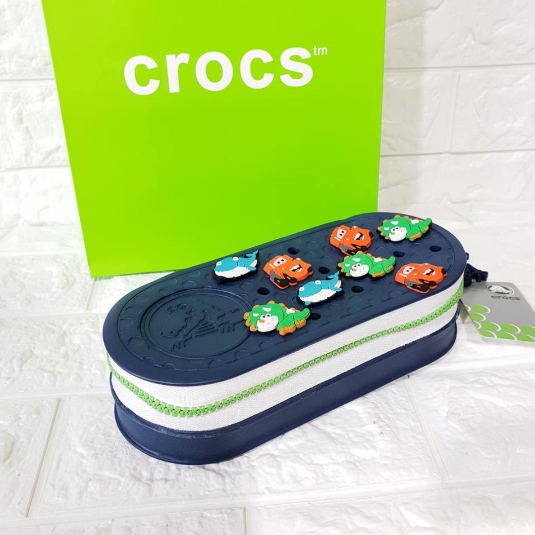 Crocs Kiddie Pencil Case - Dark Blue on Carousell